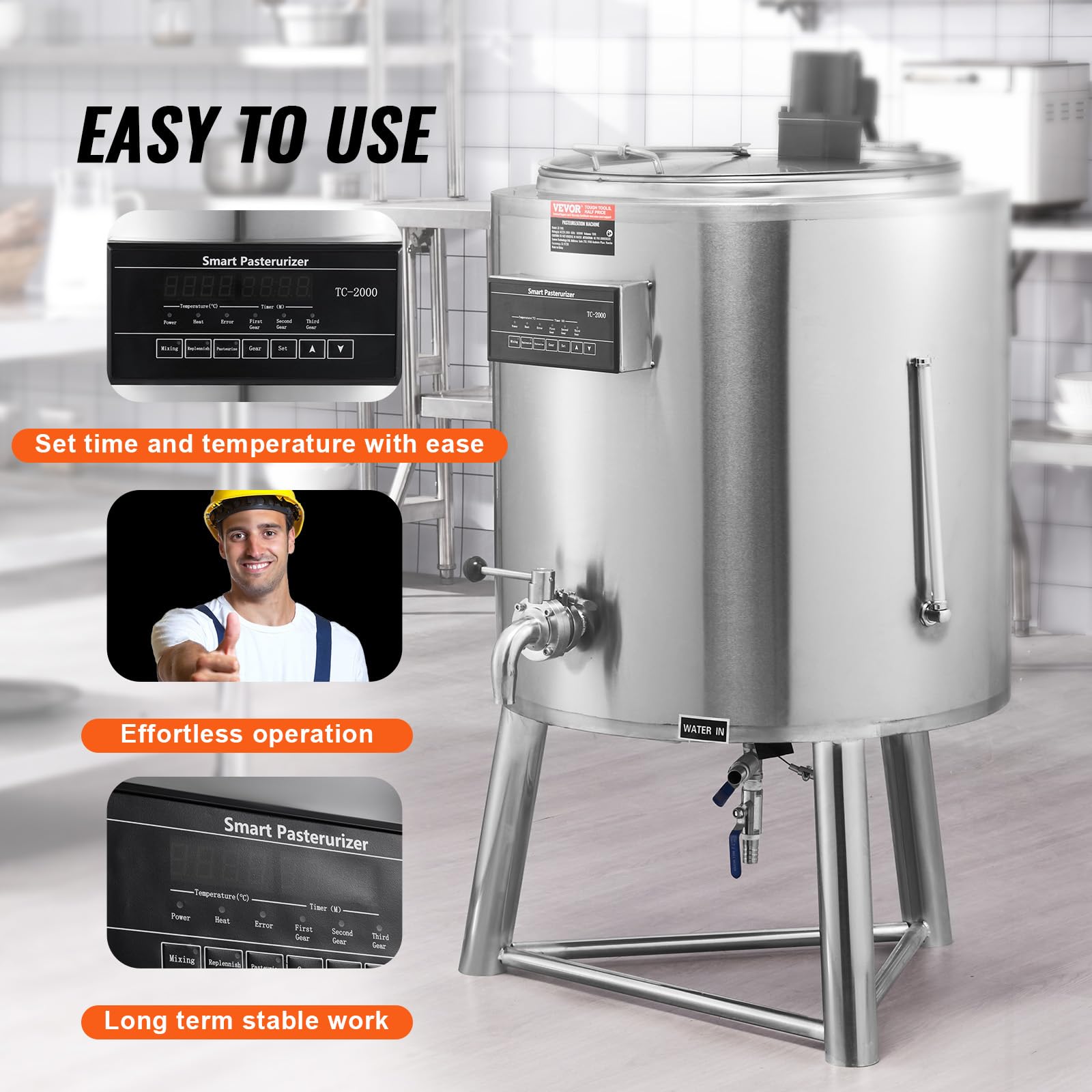 Milk Pasteurizer 100L Commercial Pasteurizer Pasteurization Machine For ...