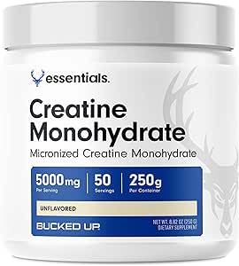Amazon.com: Bucked Up Creatine Monohydrate 250 Grams Powder, Bucked Up ...