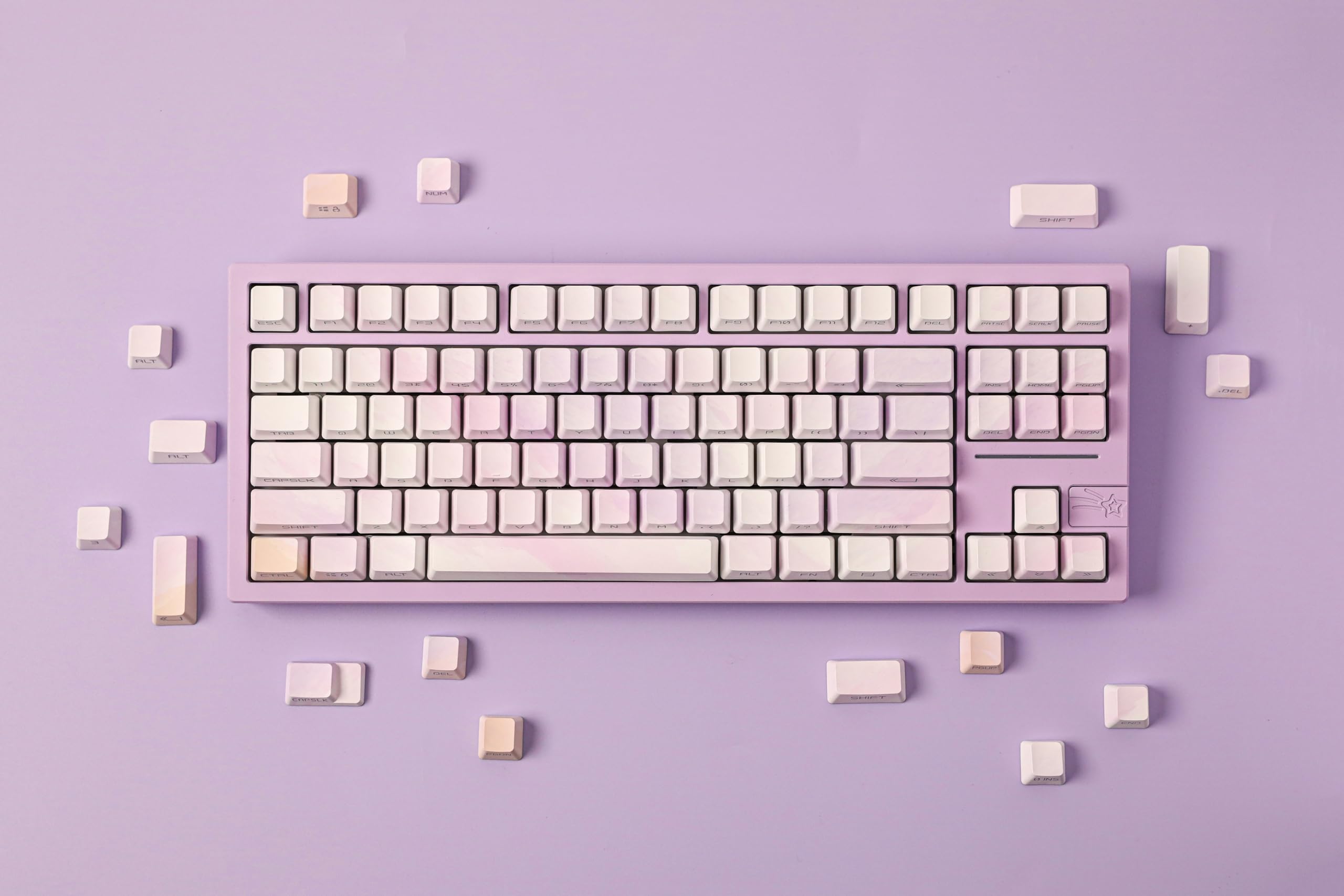 Mua EPOMAKER Peach Sunset 133 PBT Keycaps Set, Side-printed, Side-lit ...