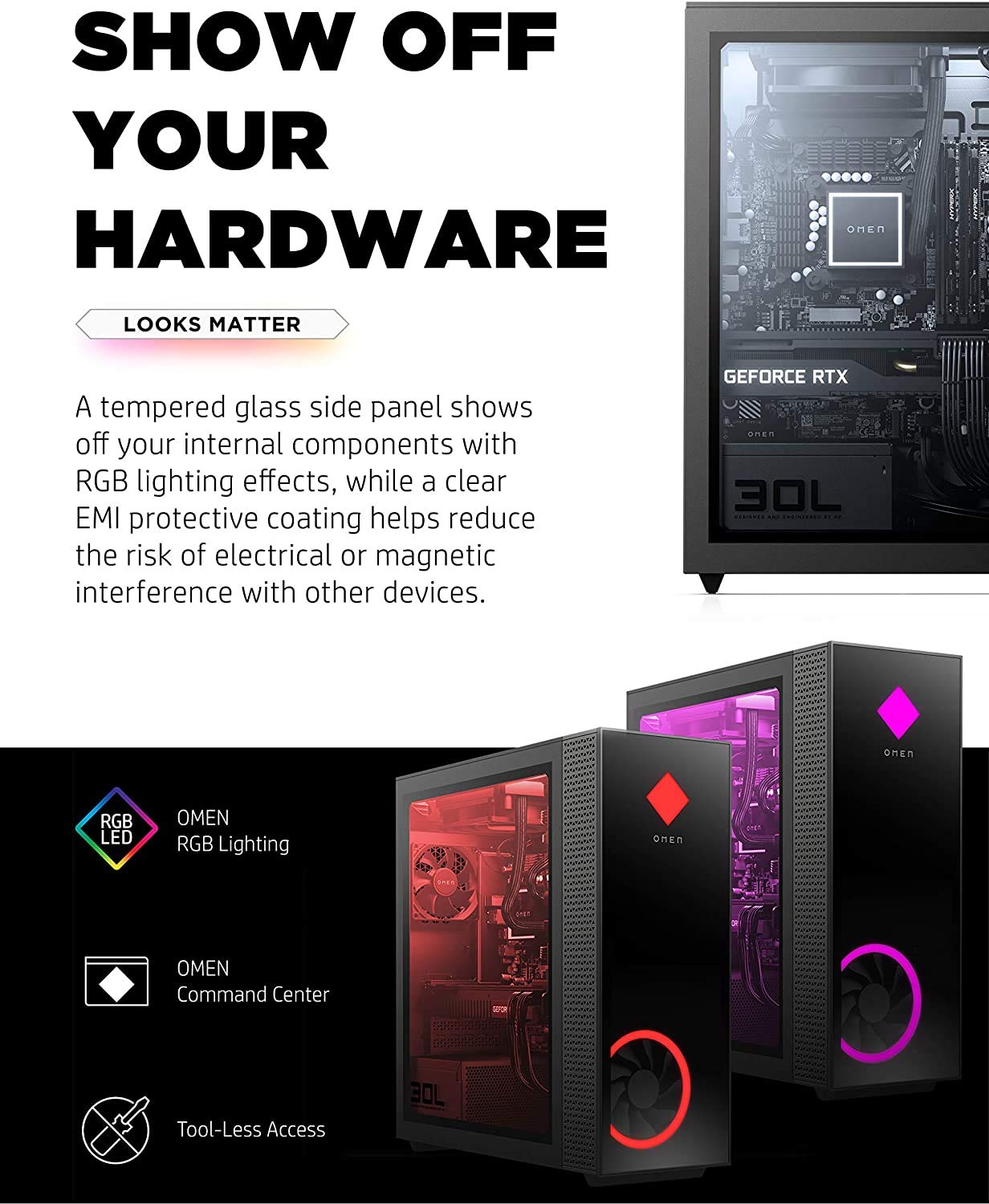 Mua HP OMEN 30L Gaming Desktop, AMD Ryzen 7 5800X Processor, NVIDIA GeForce RTX 3080, Liquid ...