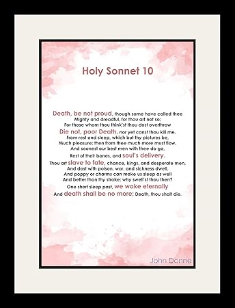 Amazon.com: WeSellPhotos John Donne Poem “Holy Sonnet 10 ...