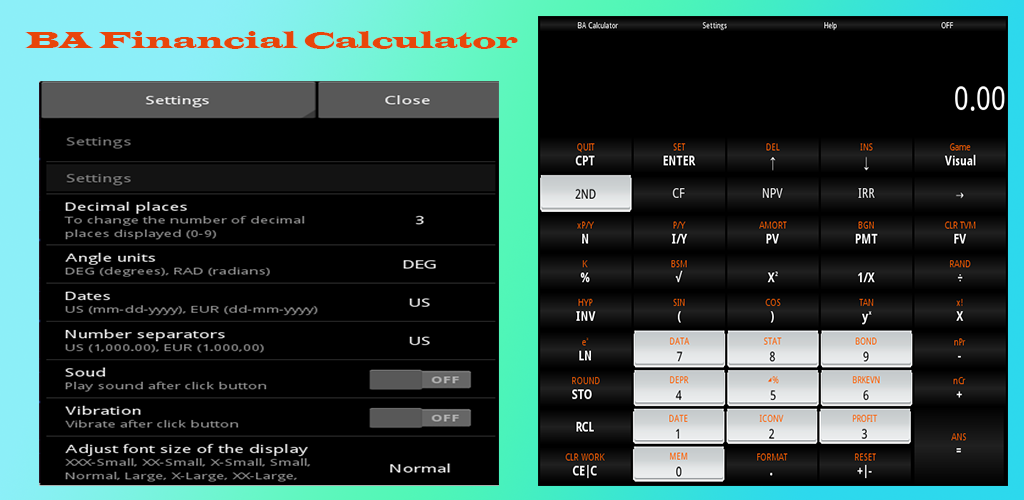 BA Financial Calculator Free:Amazon.com:Appstore for Android