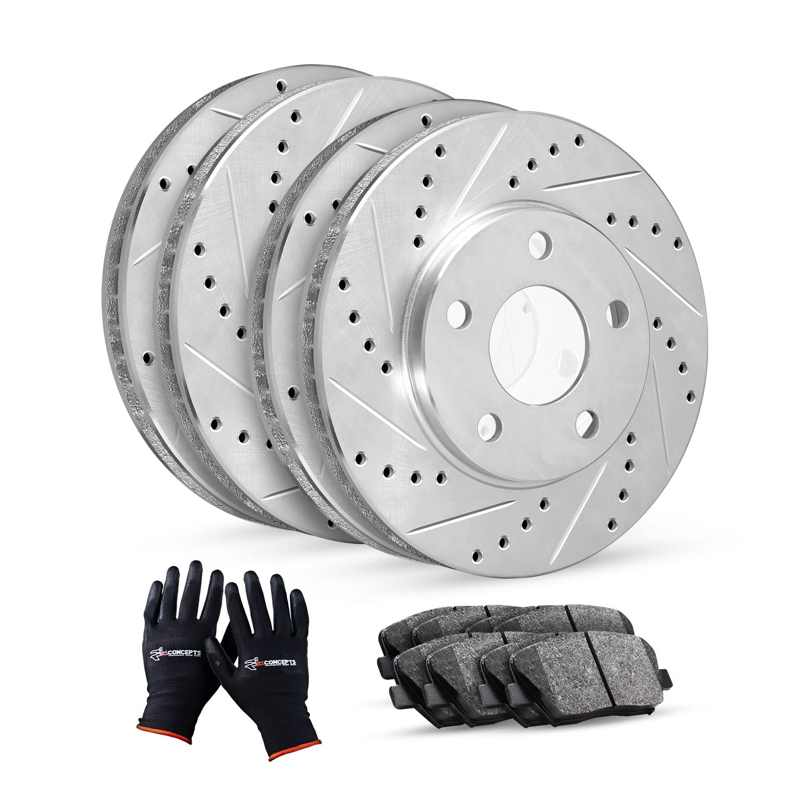 R1 Concepts Front Rear Brakes and Rotors Kit |Front Rear Brake Pads ...