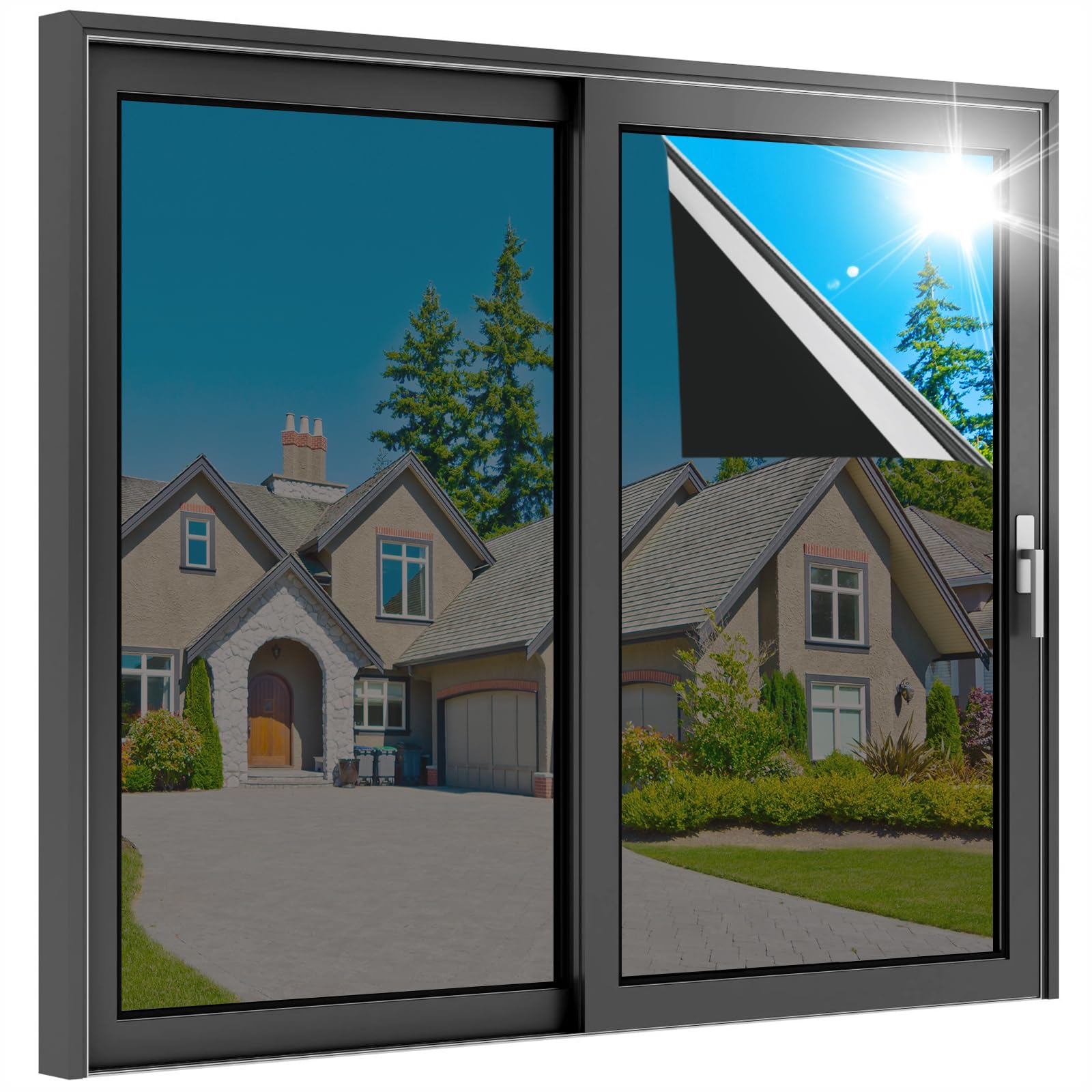 rabbitgoo One Way Window Privacy Film, Window Tint for Home, Reflective ...