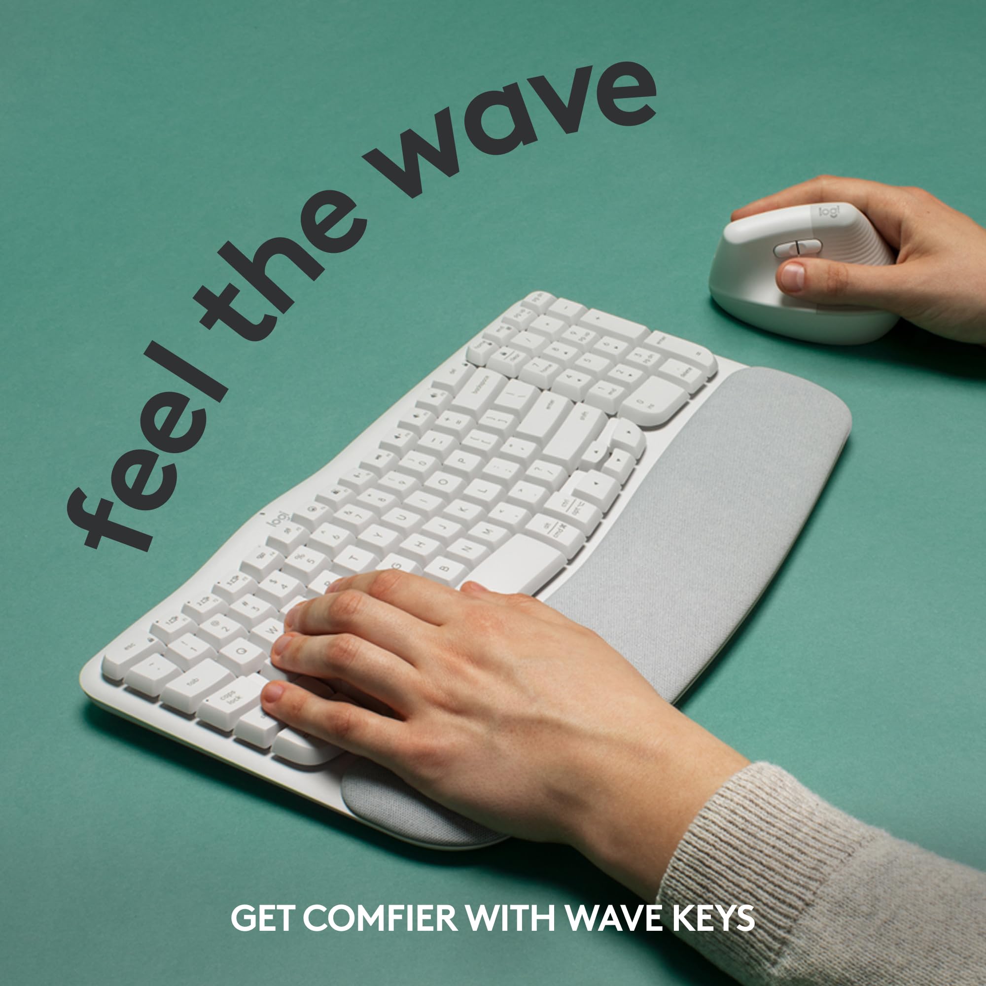 Mua Logitech Wave Keys Wireless Ergonomic Keyboard with Cushioned Palm ...