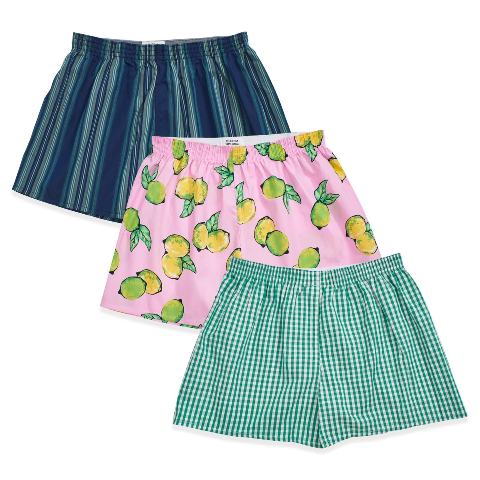 Cinvik Women Pajama Bottoms Short Checkered Boxer Shorts Cute Pjs ...