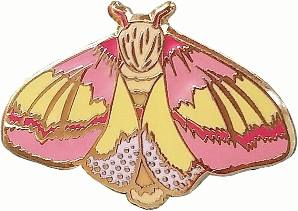 Amazon.com: Rosy Maple Moth Hard Enamel Lapel Pin: Jewelry