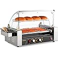 Amazon.com: 18 Hot Dog 7 Roller 1050W, Hot Dog Roller Grill Cooker ...
