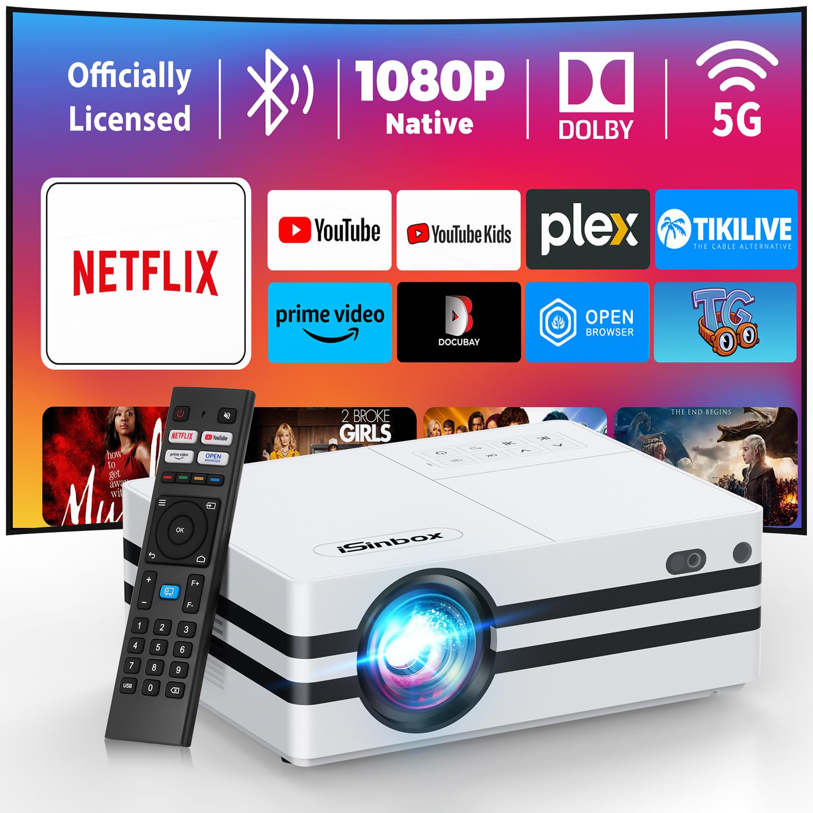 Mua Projector Android TV 11 with Netflix Certified, 9000+Apps, Auto ...