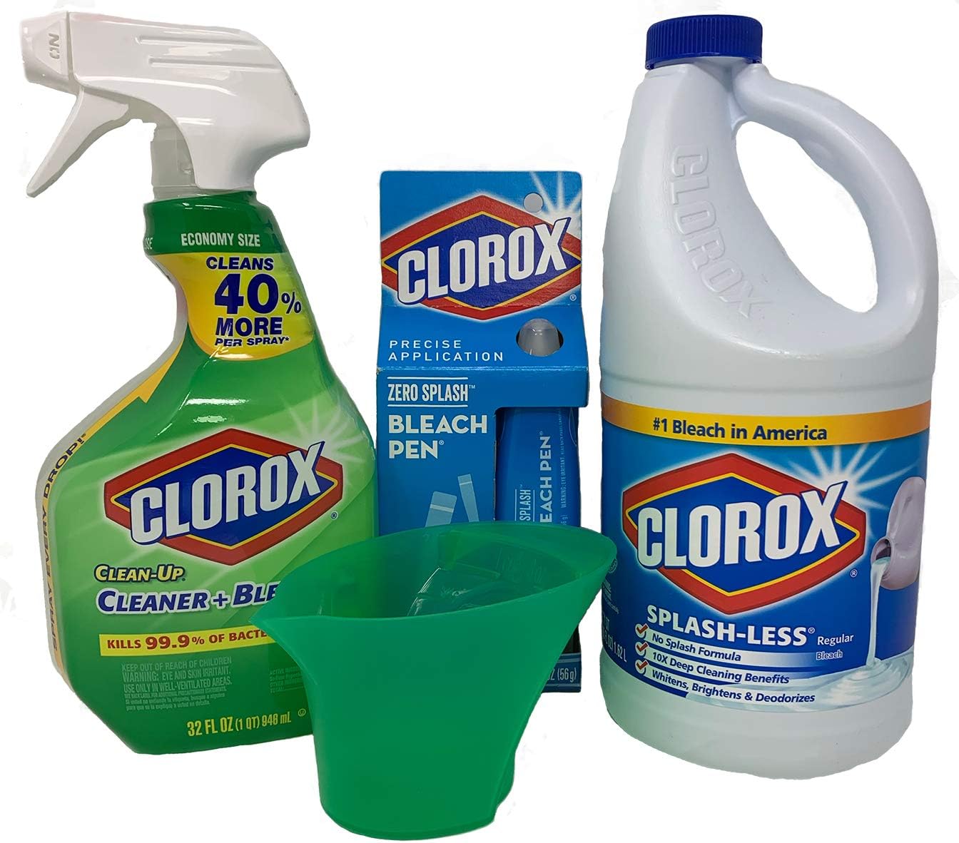 Clorox Splashless Bleach + Clorox All Purpose Cleaner Spray + Clorox ...