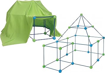 72 Piece Build Your Own Den Kit Childrens Play Construction Fort Tent ...