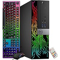 Amazon.com: Dell OptiPlex Desktop Customized RGB Lights Computer Intel ...