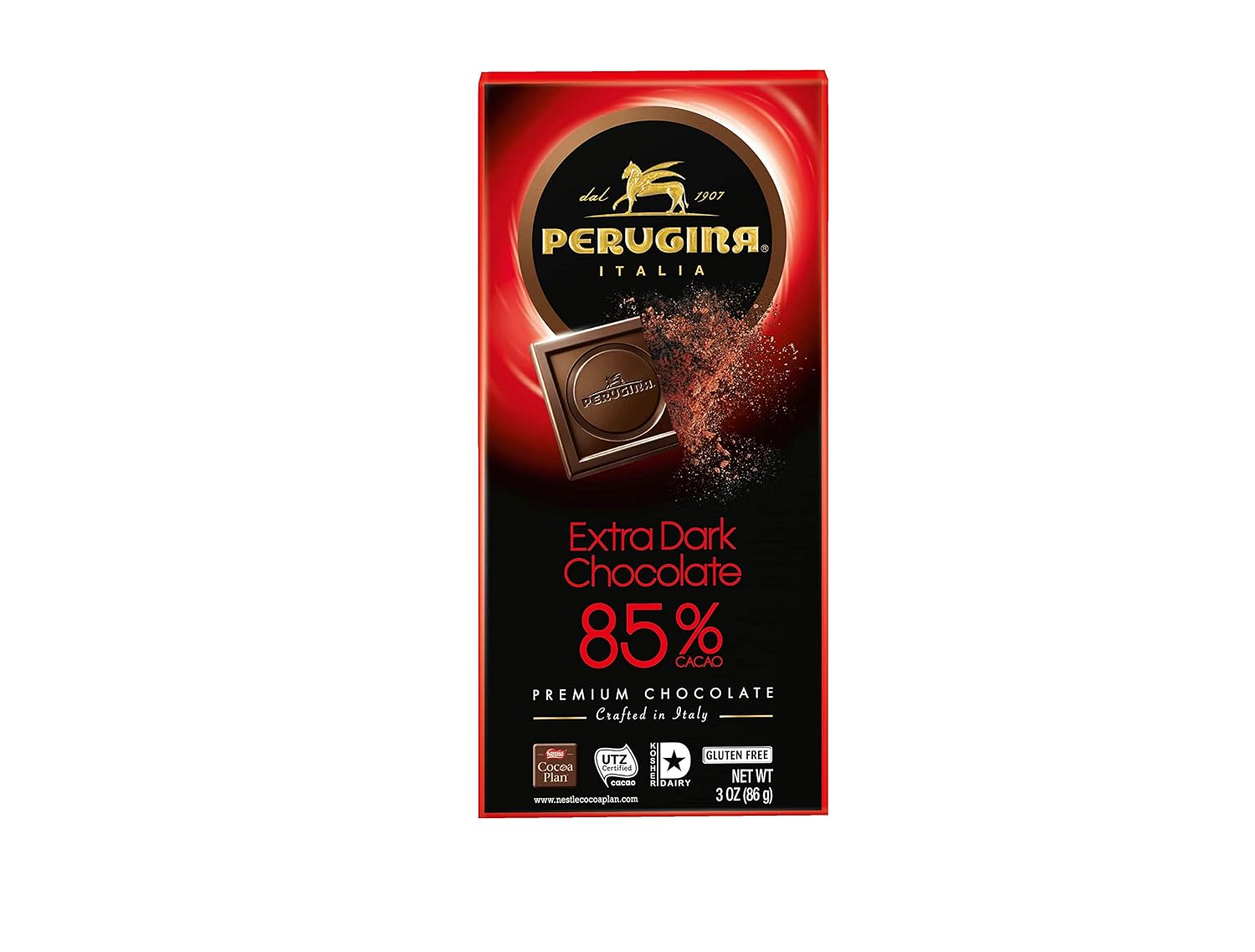 Perugina Chocolate Bars 3oz (1 Bar/unit) (Extra Dark Chocolate 85%)