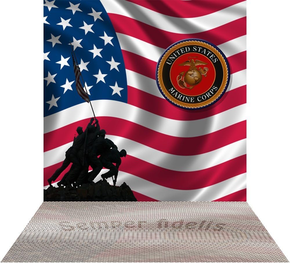 Amazon.com : Photography Backdrop with Floor - United States Marine ...