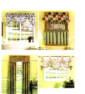 Amazon.com: Simplicity Easy Windows Valance, Curtains Sewing Pattern ...