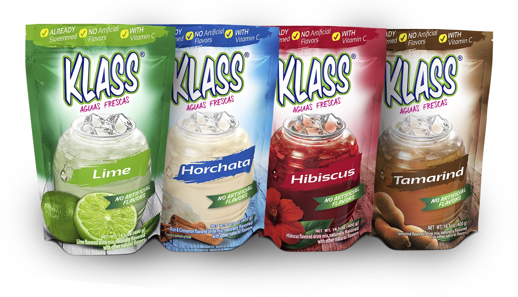 Klass Aguas Frescas | Drink Mix Mexican Variety Pack | Horchata Limeade ...