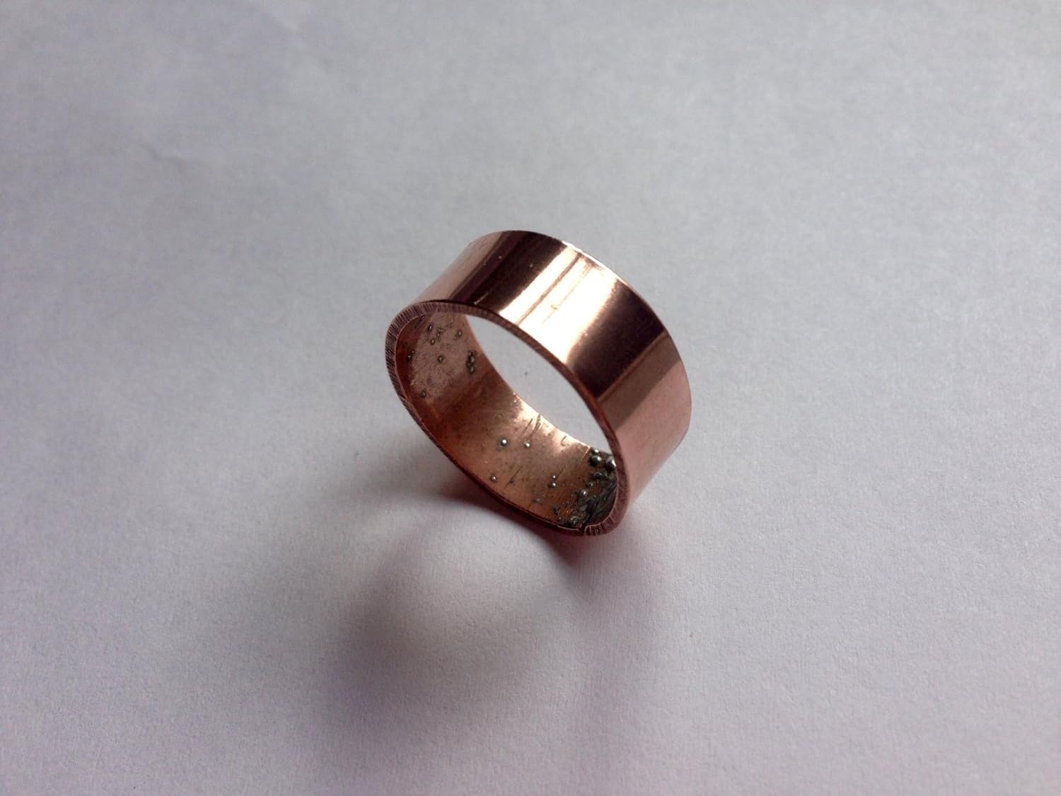 Amazon.com: Copper, Gold brass, sterling silver Wedding Band, Wide ...