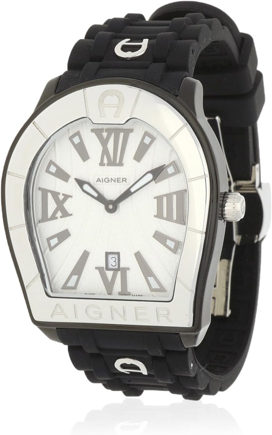Aigner Verona Men's White Dial Silicone Band Watch - A48012: Buy Online ...