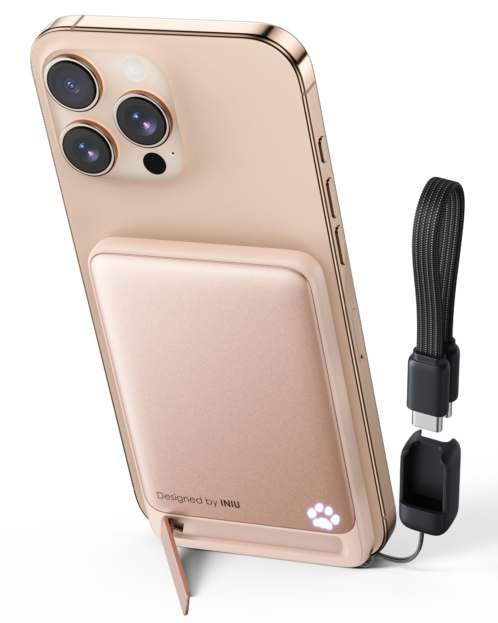 INIU Magnetic Portable Charger, Slim Qi2 Certified 5000mAh 20W Magnetic ...