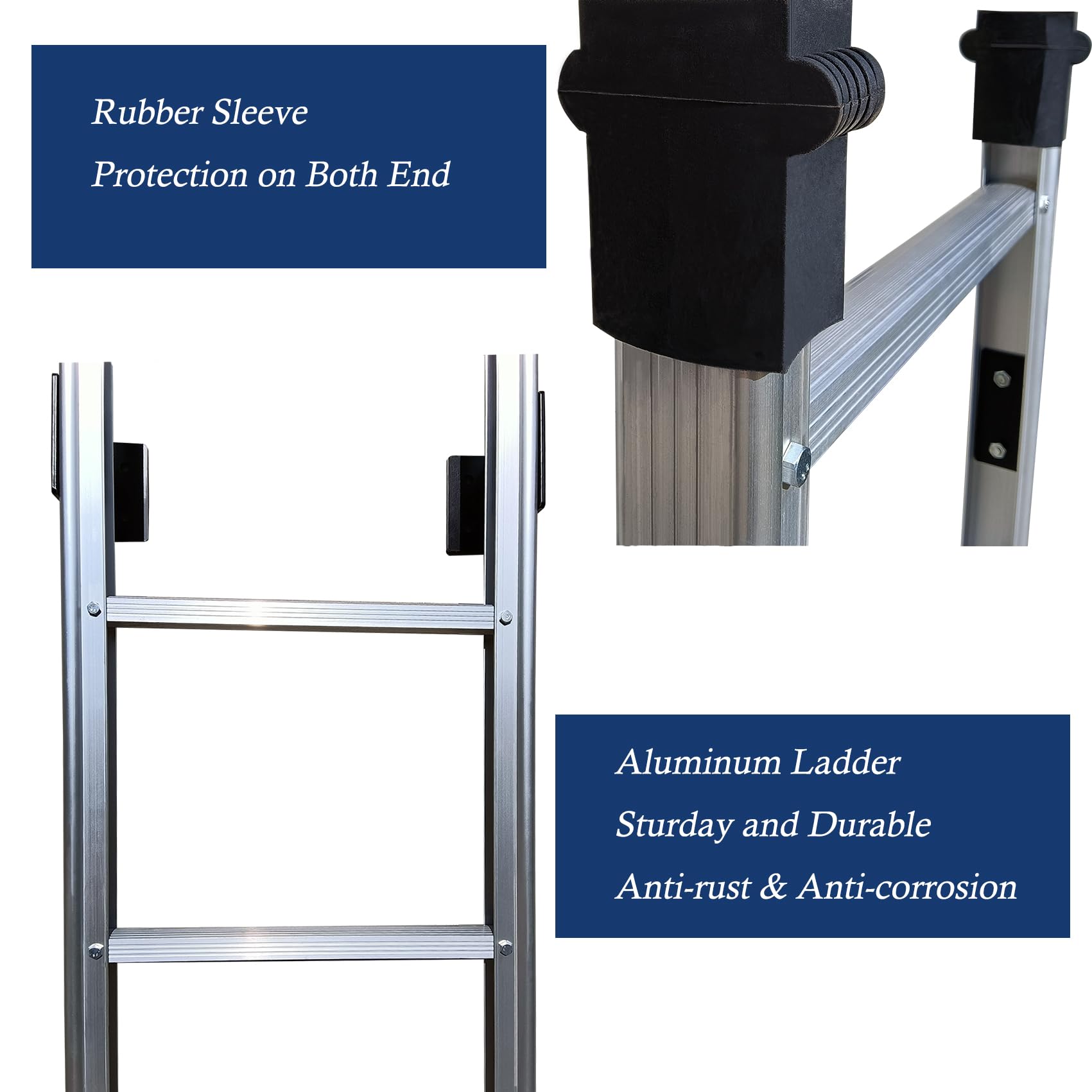 BIGalleons Basement Ladder 10 Rung, 9ft H Aluminum Window Well Ladder ...