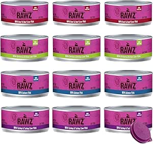 Amazon.com : RAWZ Natural Premium Canned Cat Wet Food Pate-12 Pack ...