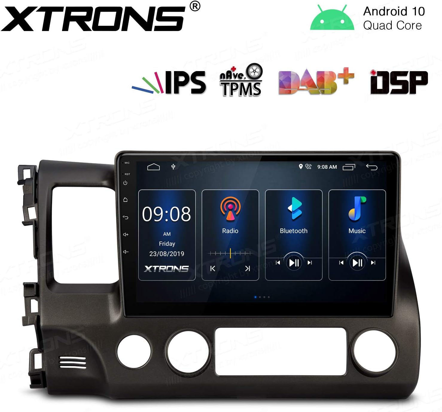 Amazon.com: XTRONS Android 10.0 Car Stereo Radio Player 10.1 Inch IPS ...