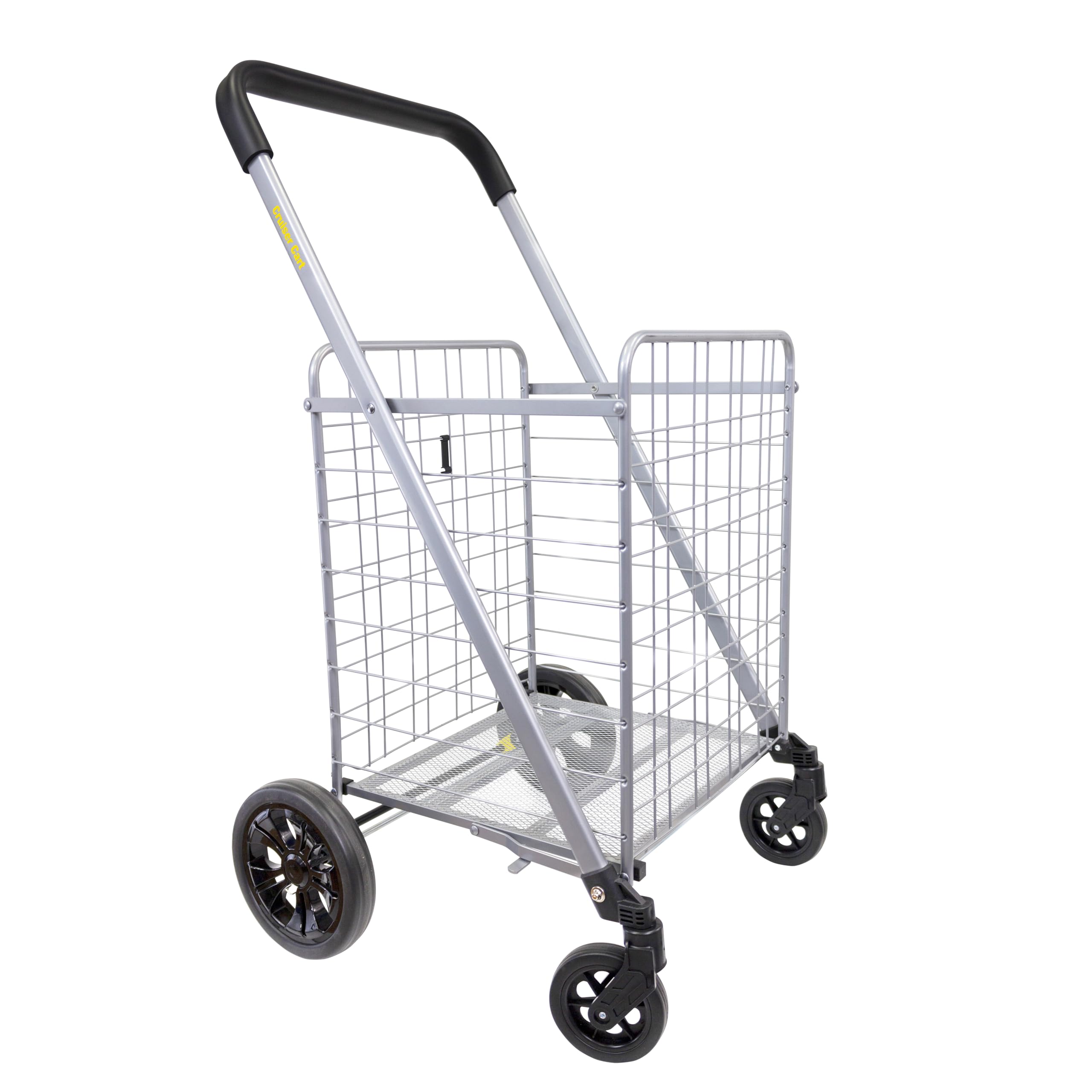 dbest products Cruiser Cart Deluxe 2 Shopping Grocery Rolling Folding ...