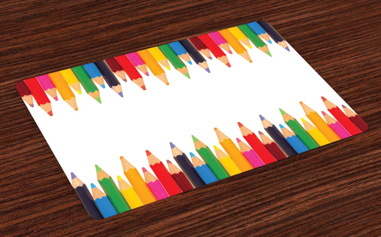 Amazon.com: Lunarable Back to School Place Mats Set of 4, Coloured ...