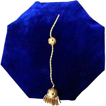 Amazon.com: Newrara Unisex Doctoral Black Tam 6 Sides with Gold Bullion ...