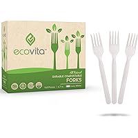 Amazon.com: 100% Compostable Spoons - 140 Large Disposable Utensils (6. ...