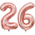 Amazon.com: 40 Inch Rose Gold 26 Number Balloons Giant Jumbo Huge 26 or 62 Foil Mylar Helium ...