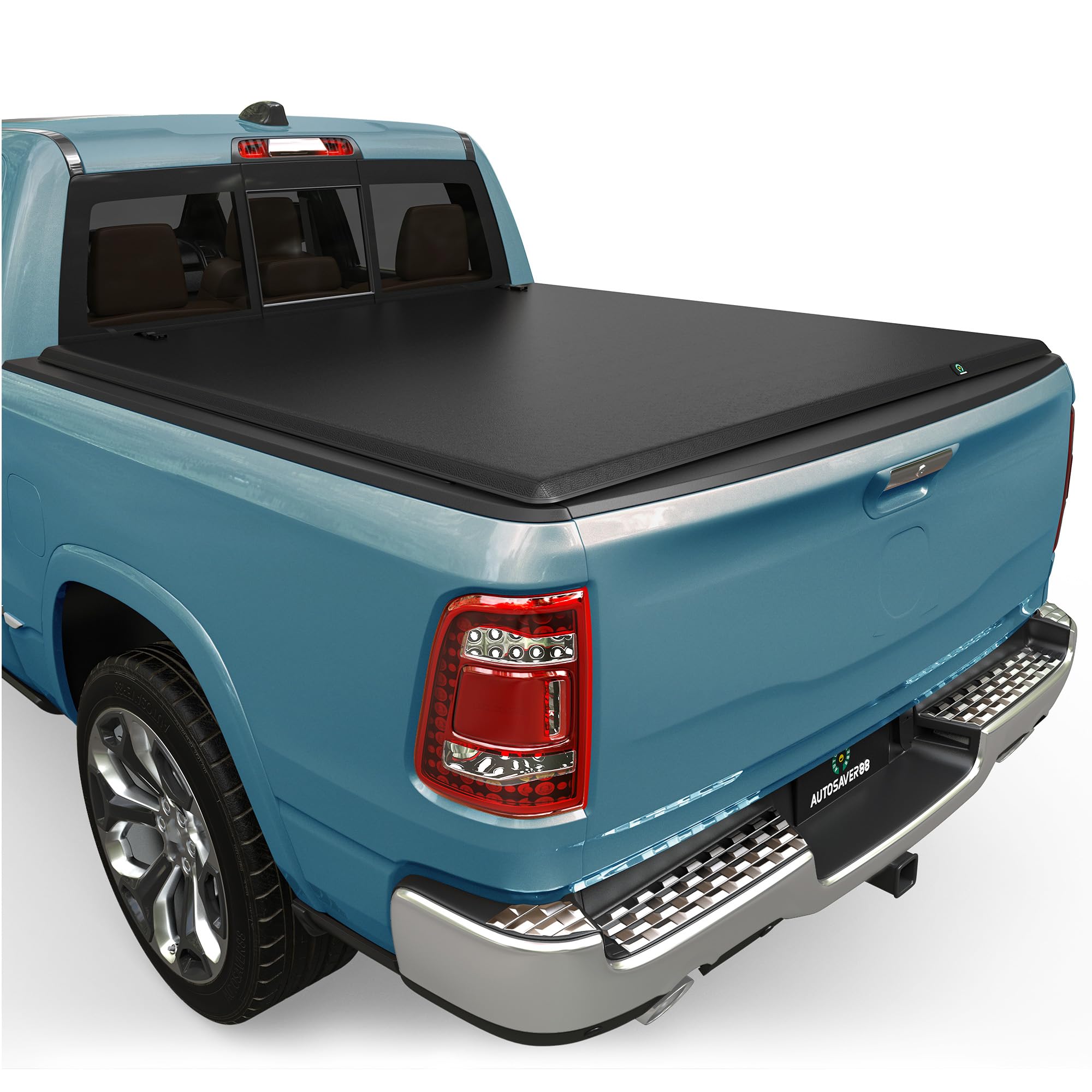 AUTOSAVER88 Soft Tri-fold Truck Bed Tonneau Cover Compatible with 2009 ...