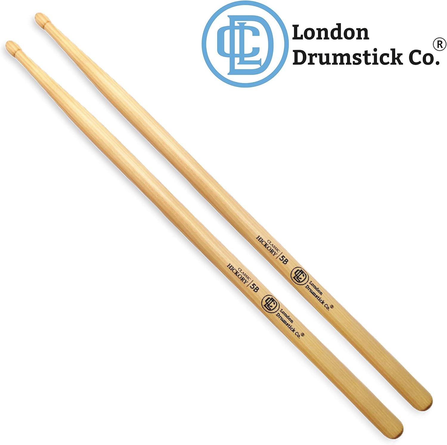London Drumstick Company Classic Hickory Series 5B Wood Tip Hickory ...