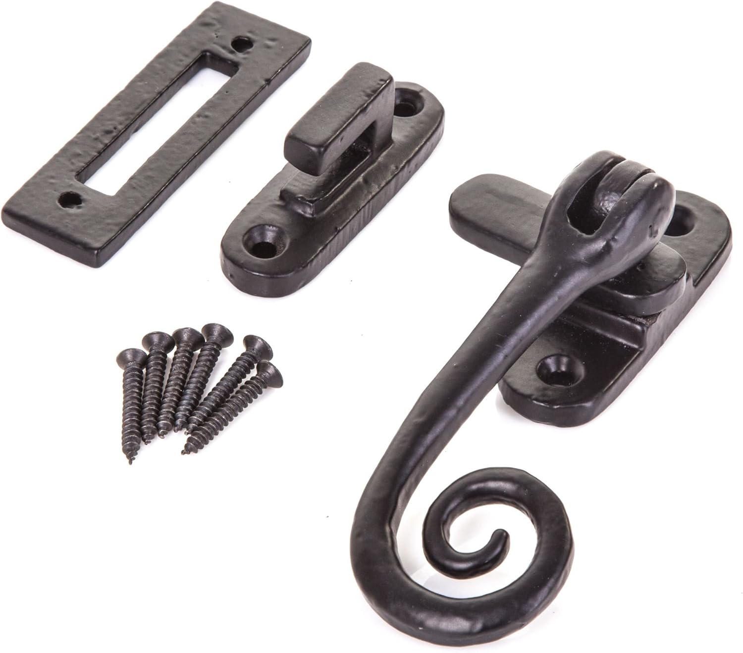 Black Antique Window Casement Fastener - Cast Iron Monkey Tail Mortice ...
