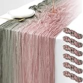 Amazon.com: 6 Pack Cheesecloth Table Runners 10Ft Boho Gauze Table ...
