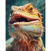 Amazon.com: MaiYiYi Lizard Diamond Painting by Numbers, 5D Full Round ...