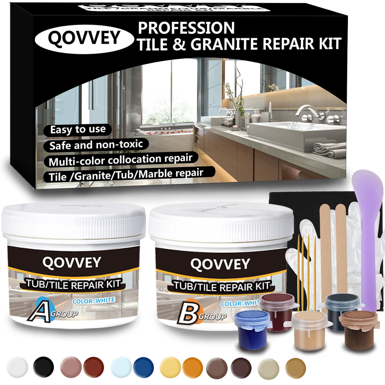 Mua Tile & Fiberglass Quartz Countertop Repair Kit, Granite & Tub ...