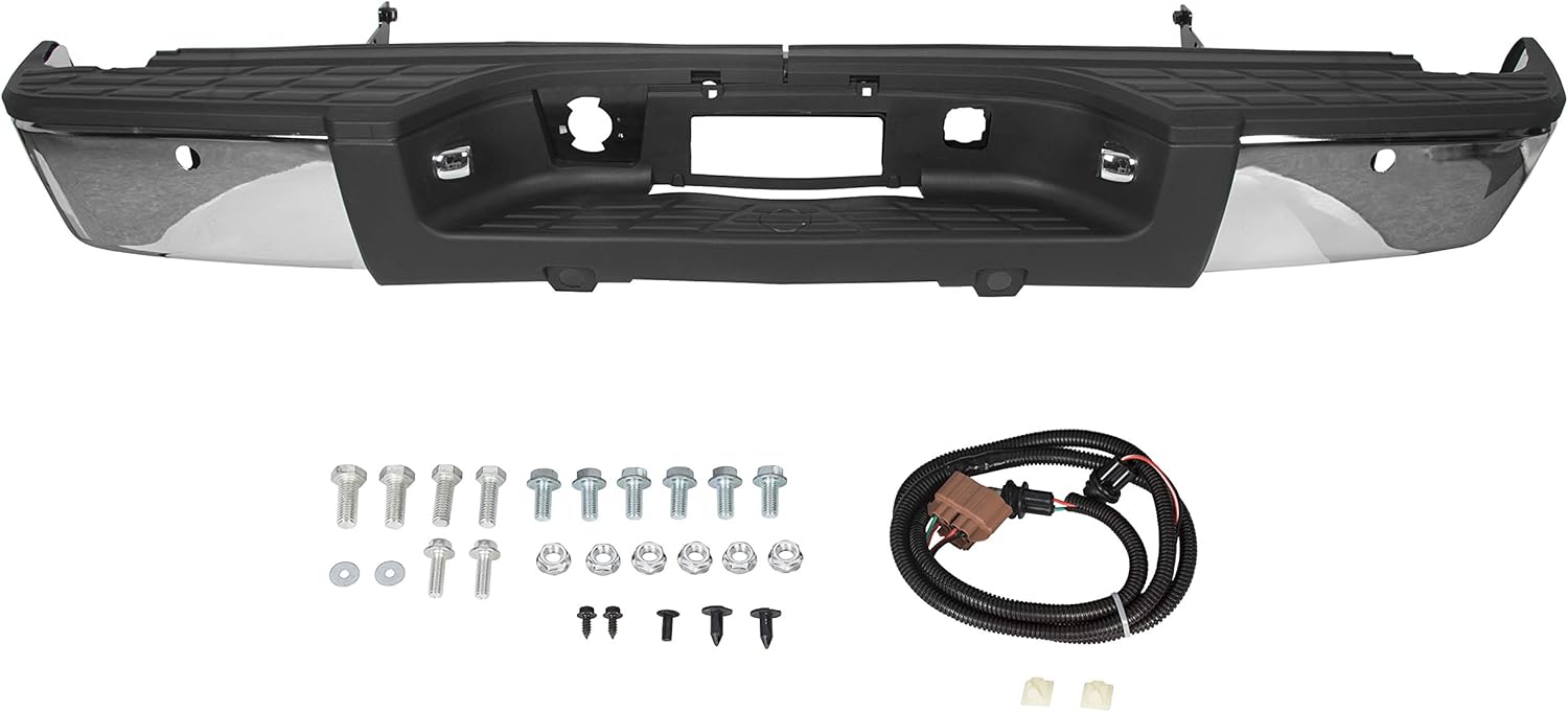 Amazon.com: KUAFU Rear Step Bumper Assembly w/ROS Holes Compatible With ...