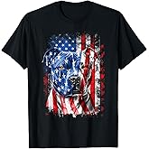 Amazon.com: Abab Patriotic Pitbull Dog Lover Owner 4th Of July Retro ...