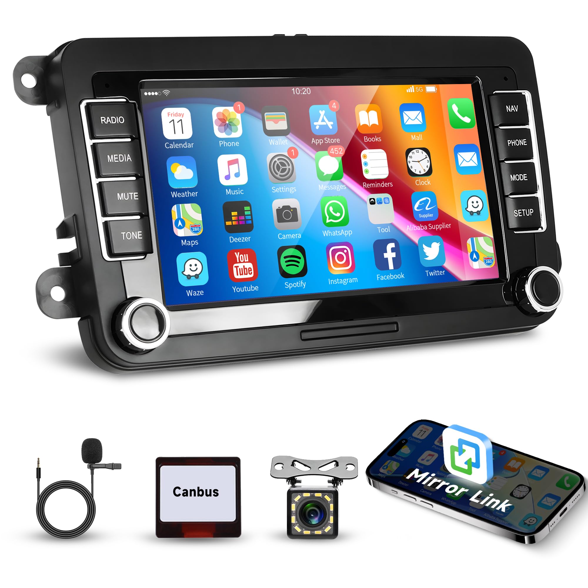 Android Car Stereo for VW Golf 5 6 Passat Jetta Caddy EOS T5 Tiguan ...