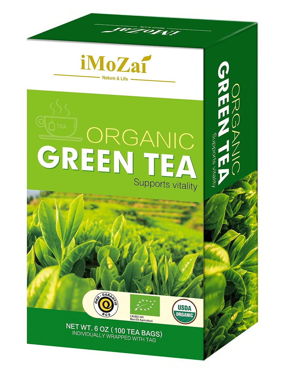 Mua Imozai Organic Green Tea Bags 100 Count Individually Wrapped trên ...