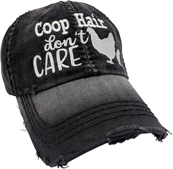 Loaded Lids Women's, Customized, Chicken Baseball Cap, Coop Hair Don't ...