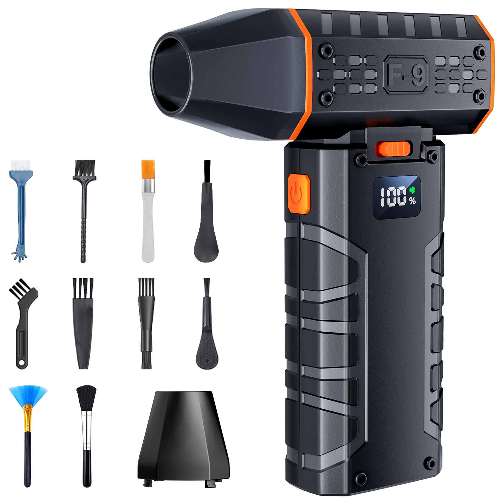 Compressed Air Duster - 100 - Gear Adjustable 130,000 RPM Rechargeable ...