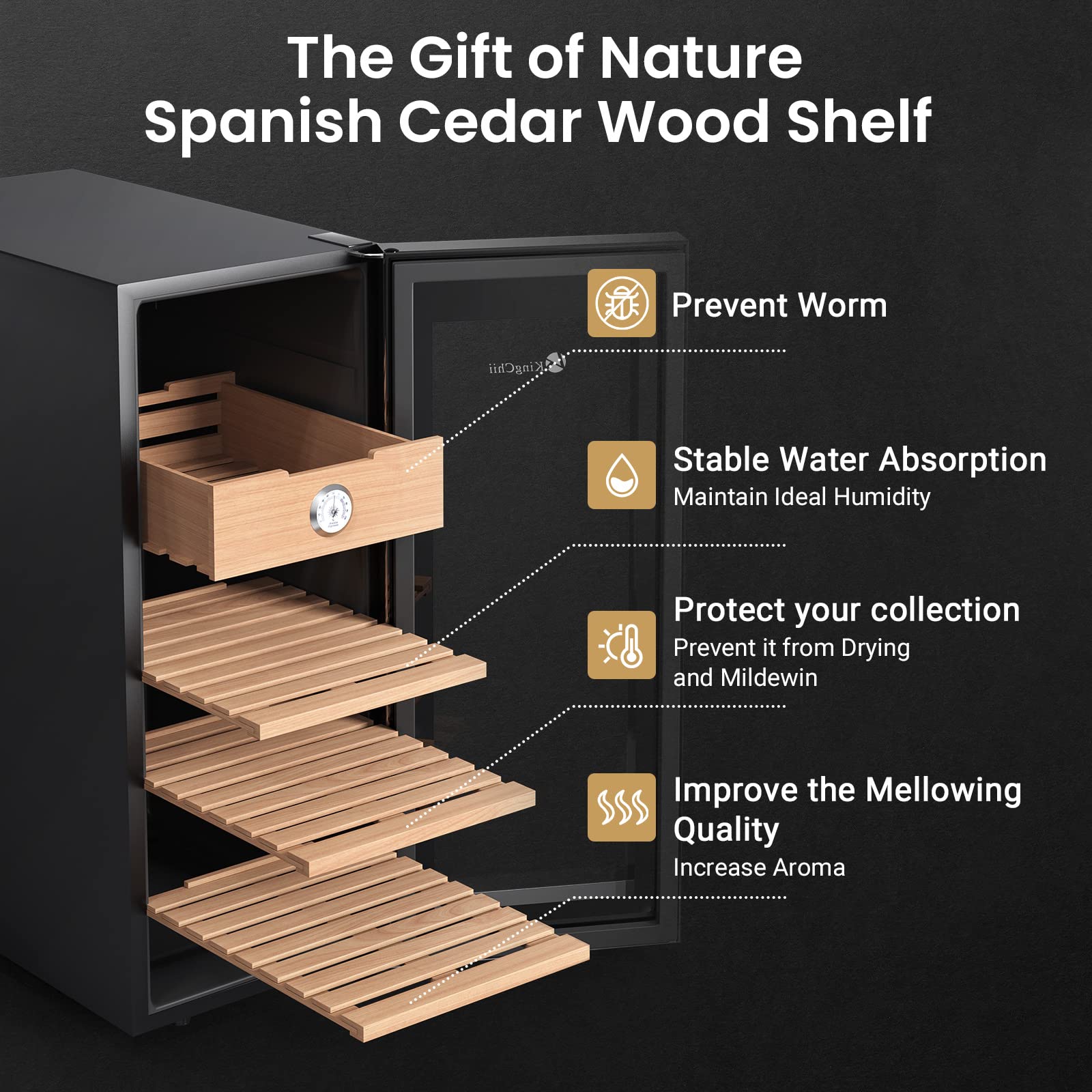 Mua KingChii 33L Electric Cigar Humidors Temperature Control System ...