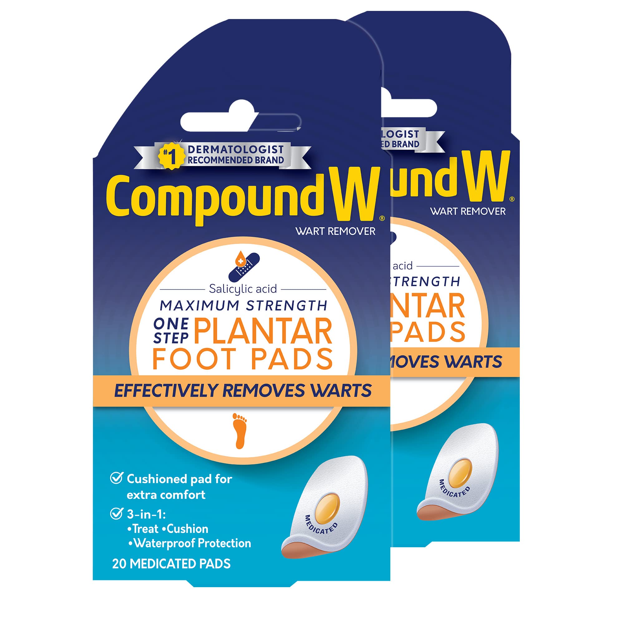 Mua Compound W Maximum Strength One Step Plantar Wart Remover Foot Pads ...