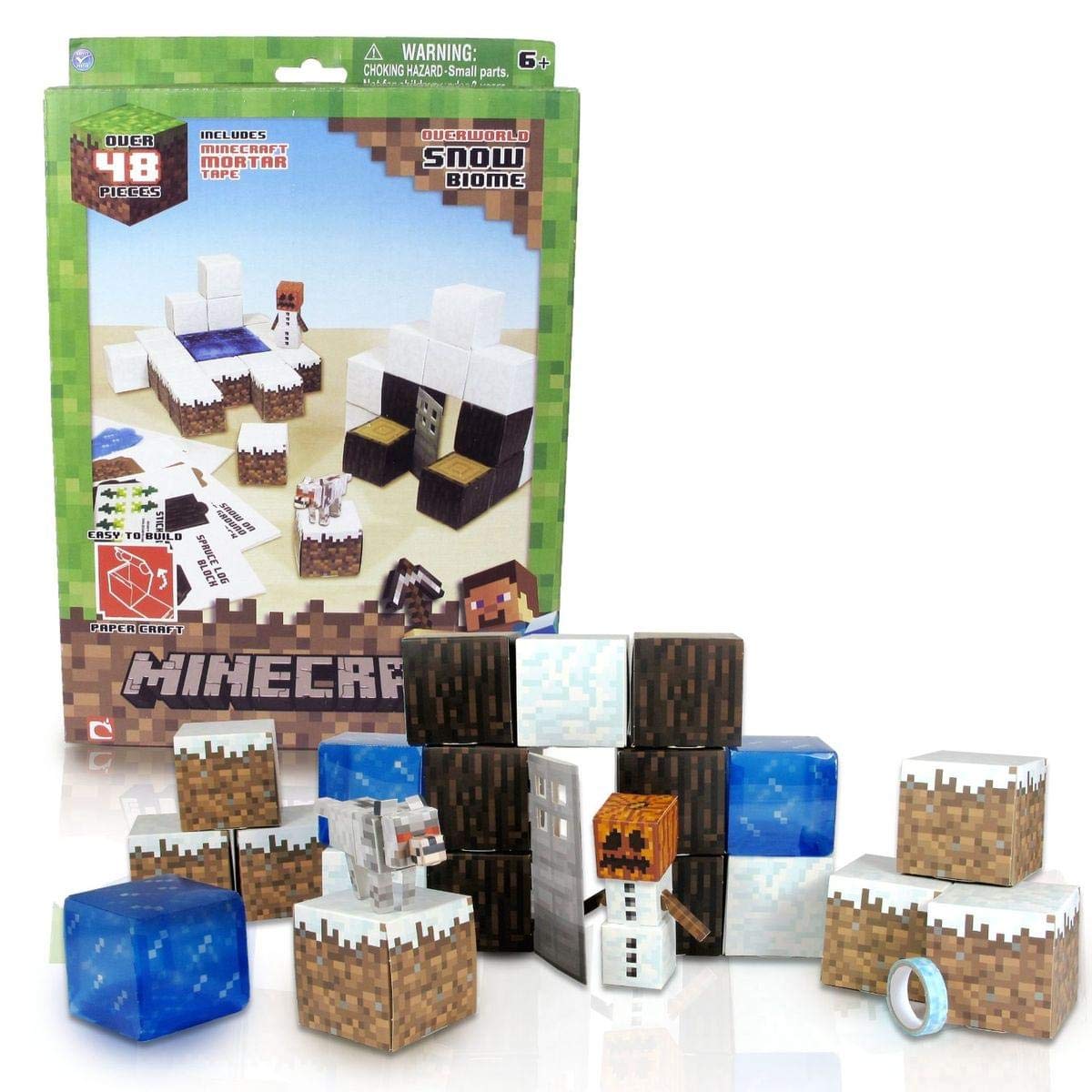 Mua Minecraft Paper Craft Toy - Overworld Snow Biome - 48 Piece Easy to ...