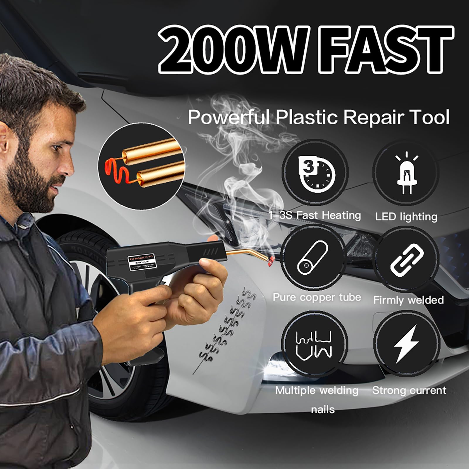 Mua 200W Cordless Plastic Welder, Plastic Weld Kit with 1050Pcs 6 Tpyes ...