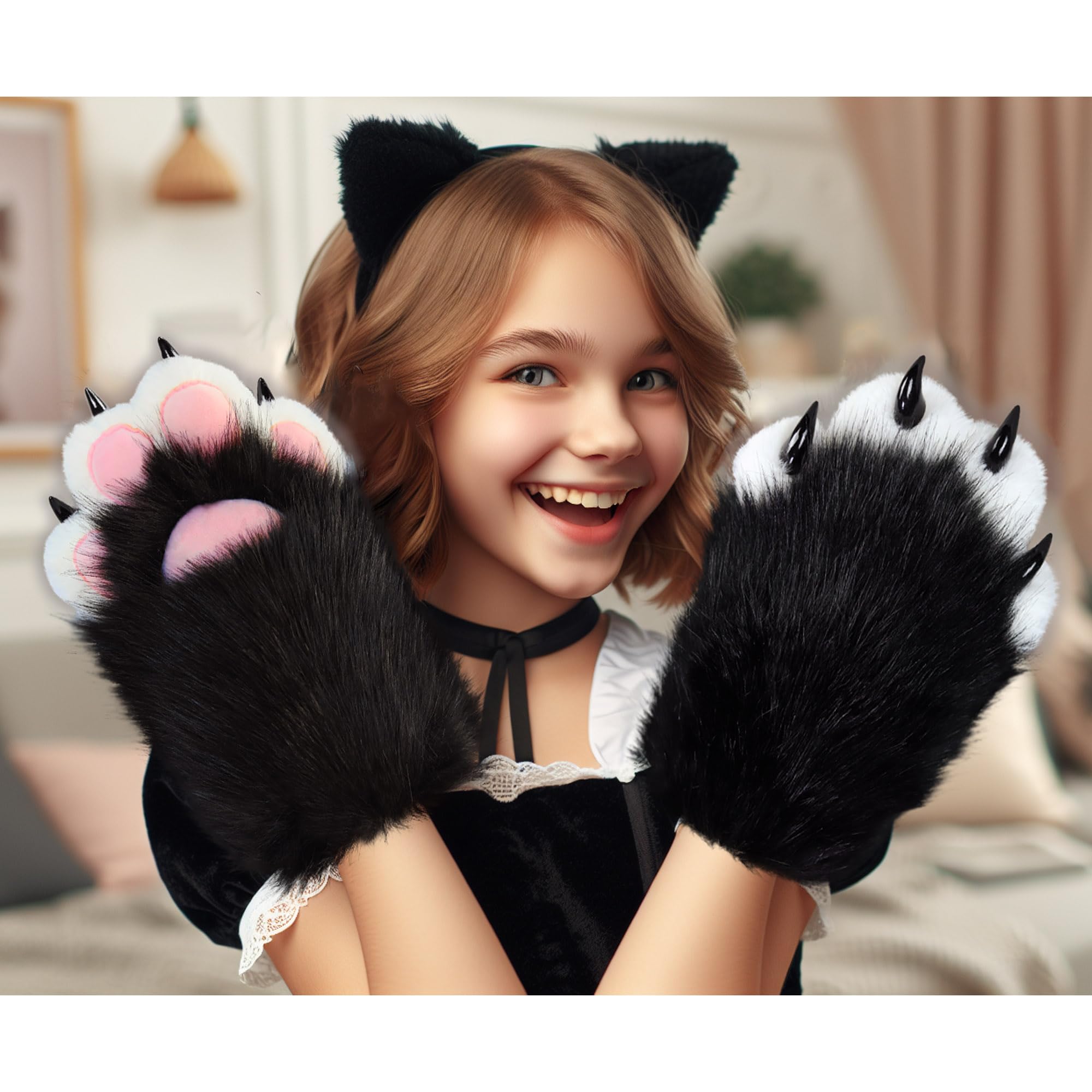 Mua NexinEstic Therian Paws Comfy Furry Paws Faux Fur Fursuit Paws ...
