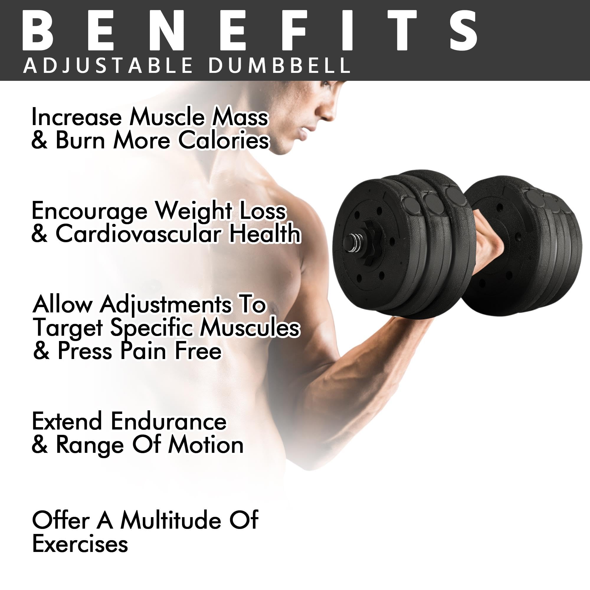Mua Yaheetech Adjustable Dumbbells Weight Set Dumbbell Weights Exercise ...