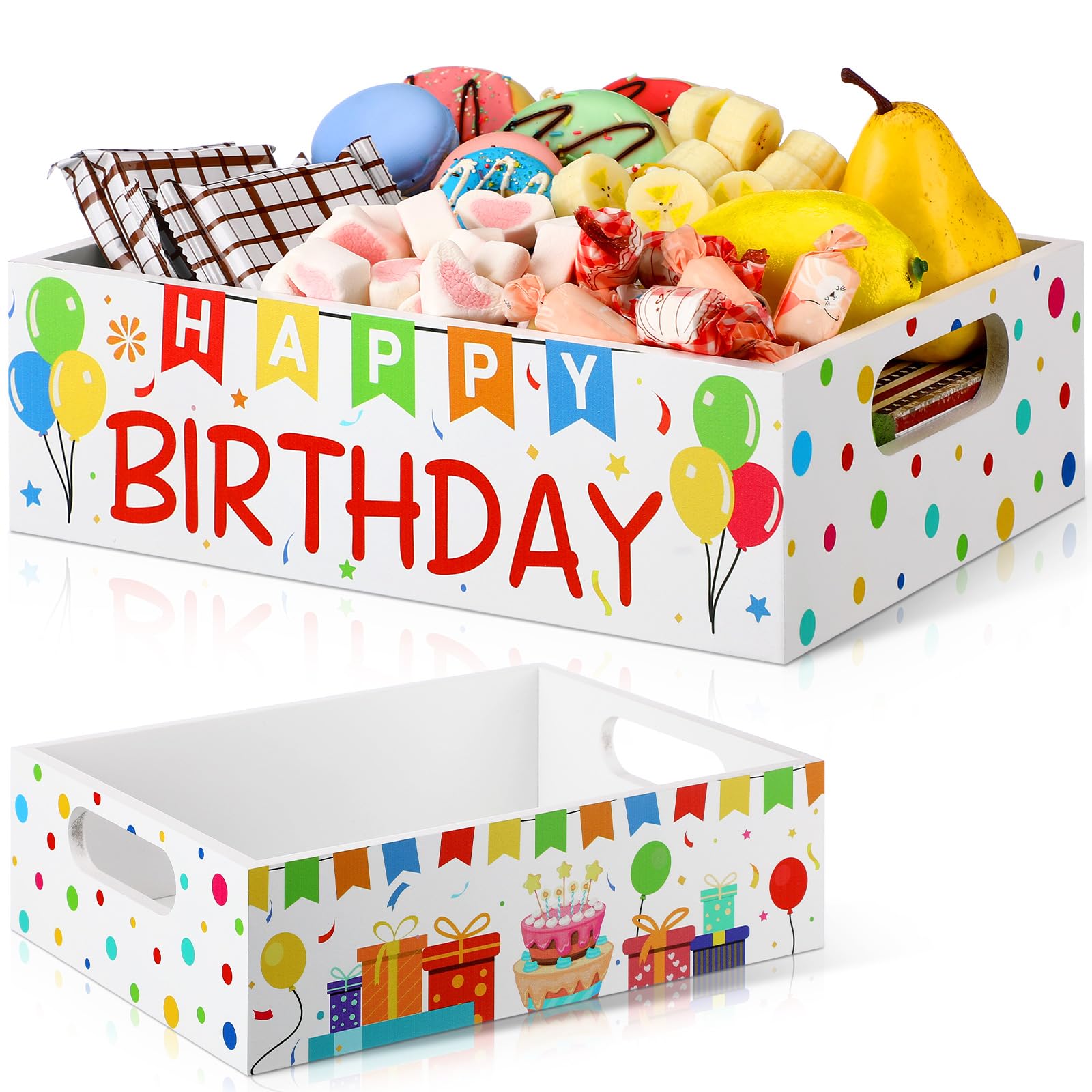 GlikCeil Happy Birthday Party Tray Supplies Decorations Birthday Snack ...